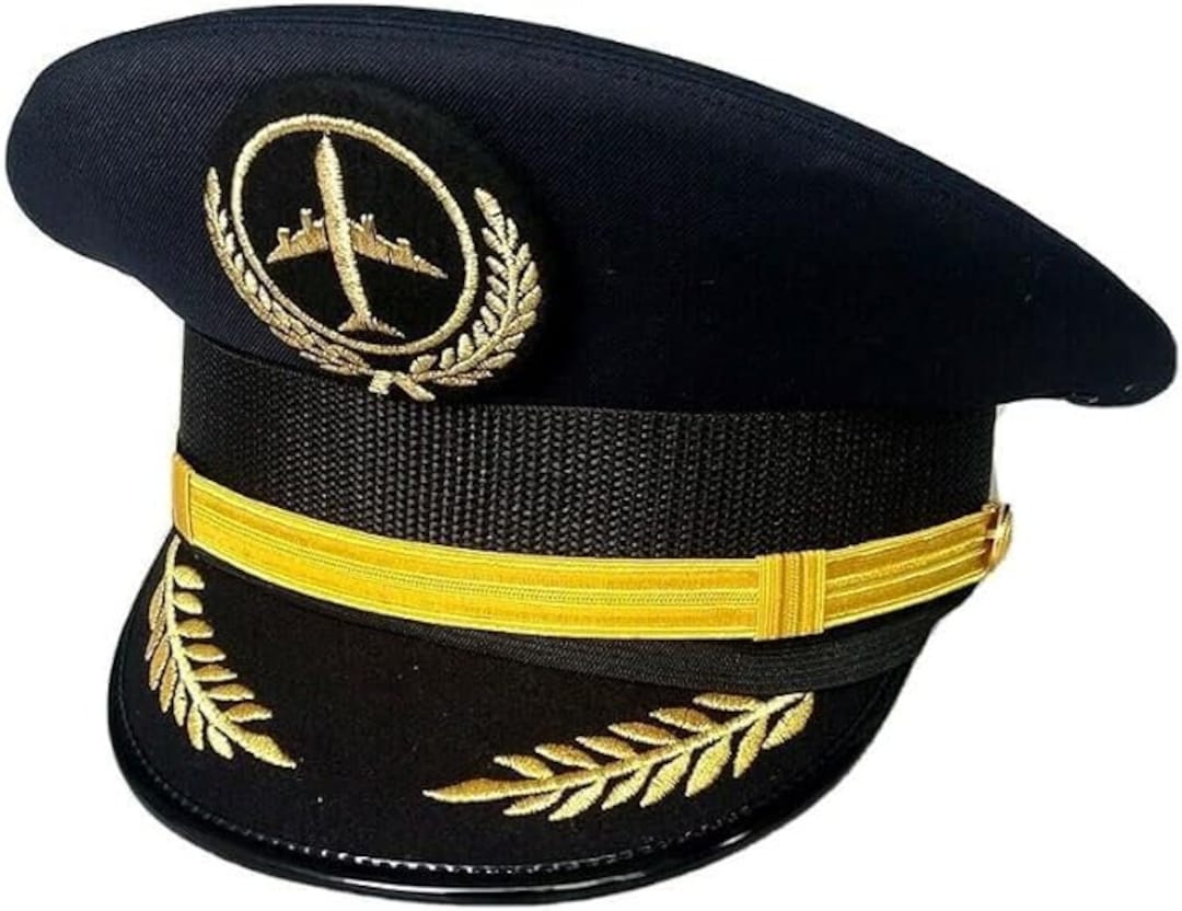 Airline Pilot Hat Navy Blue All Sizes Available - Etsy