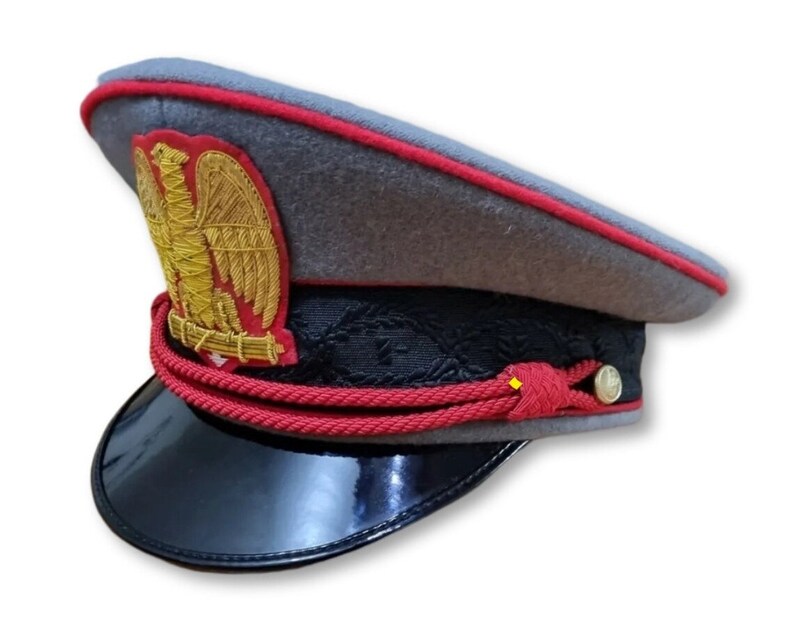 WW2 Italian Duce of Fascism Fascist Military General Officers Visor Hat ...