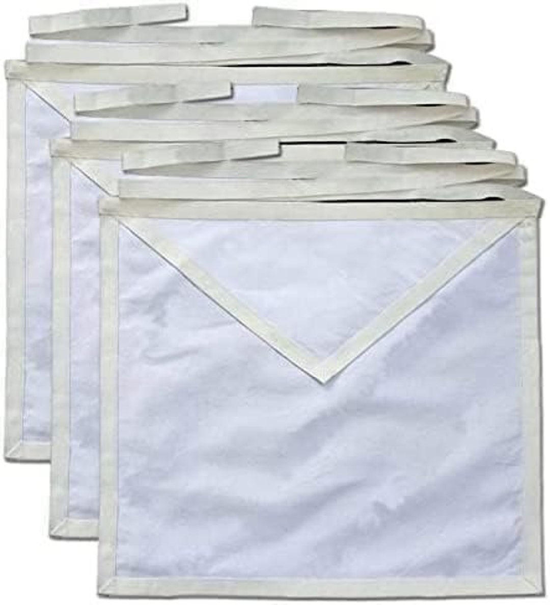 Masonic Regalia Free Mason White Cotton Duck Cloth With White Ribbon ...