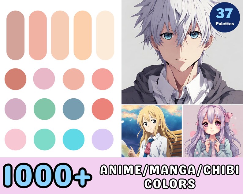 Mega Procreate Color Palette, 7000+ Swatches, Illustration, Anime ...