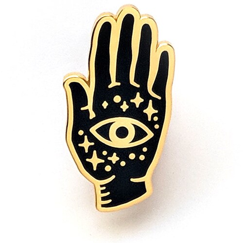 Hand Heart Enamel Pin // Gold Hand // Hard Enamel Cloisonné - Etsy