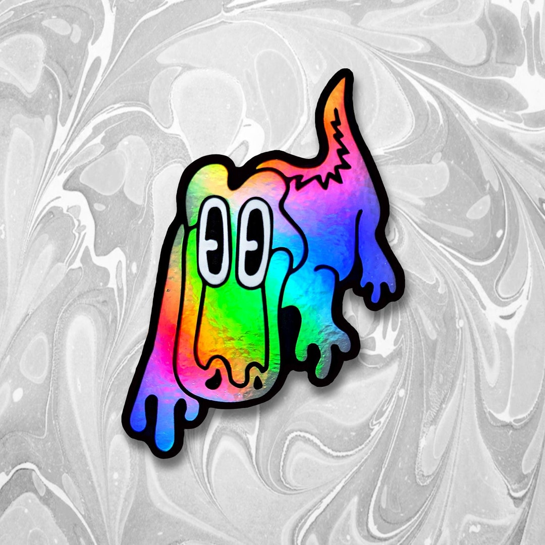 Holographic Gator Drip Silver Rainbow Vinyl Sticker King Gizzard and ...
