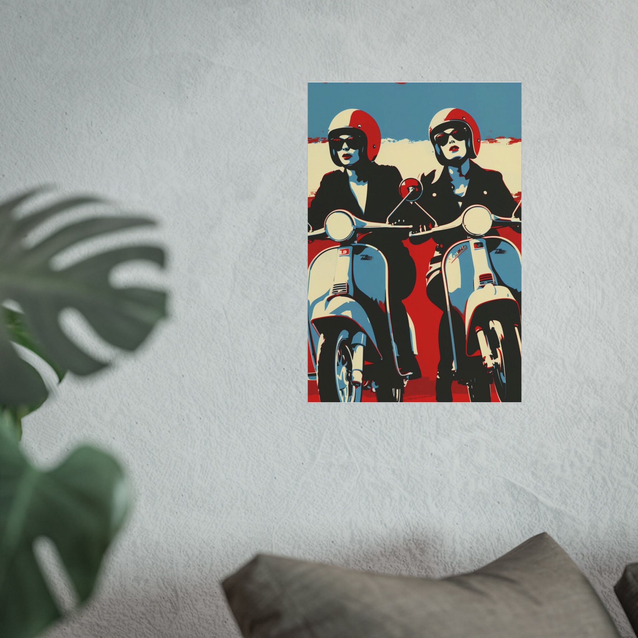 Women Scooter Mod Poster, 2 Tone, Mod Era, Pub Poster, Gift for New ...