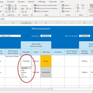 Risk Assessment Excel Template | Business Spreadsheet | Risk Management ...