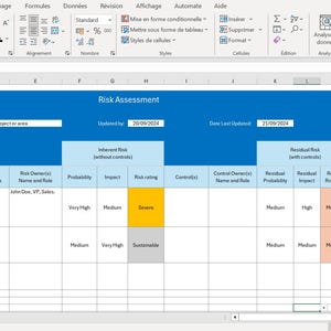 Risk Assessment Excel Template | Business Spreadsheet | Risk Management ...