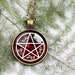 Devil Trap Symbol Pendant Necklace, Satanic Occult Amulet Pentagram ...