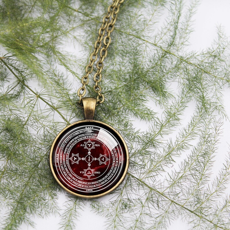 Magical Circle of King Solomon Necklace, King Solomon Amulet Talisman ...