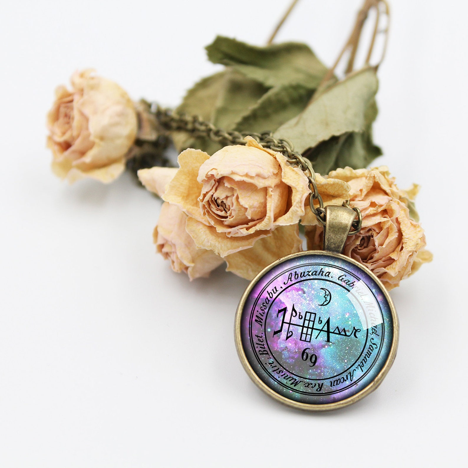 Sigil of Archangel Gabriel Pendant Necklace, Archangel Gabriel Keychain ...