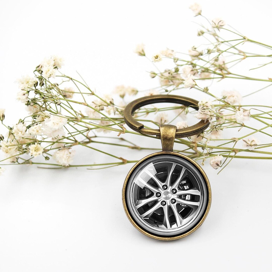 Car Wheel Tire Rims Photo Keychain, Chevy Gifts for Men, Driver Gifts ...