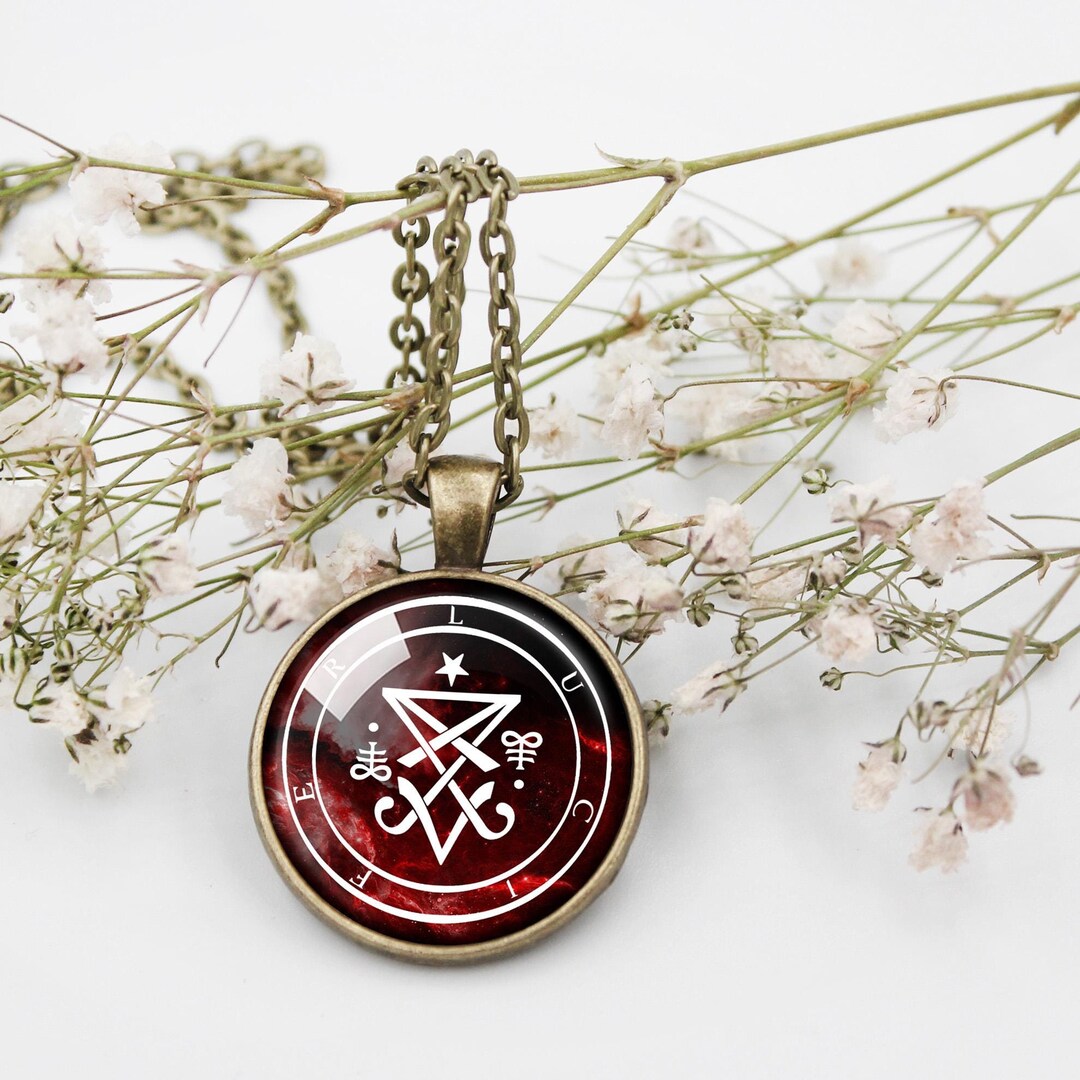 Sigil of Lucifer Pendant Necklace, Seal of Lucifer Amulet, Satan ...