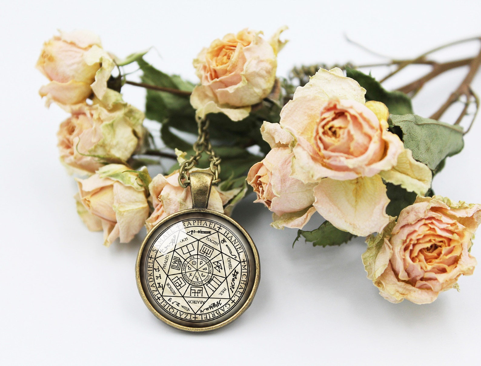 Seals of the Seven Archangels Pendant Necklace, Archangel Keychain ...