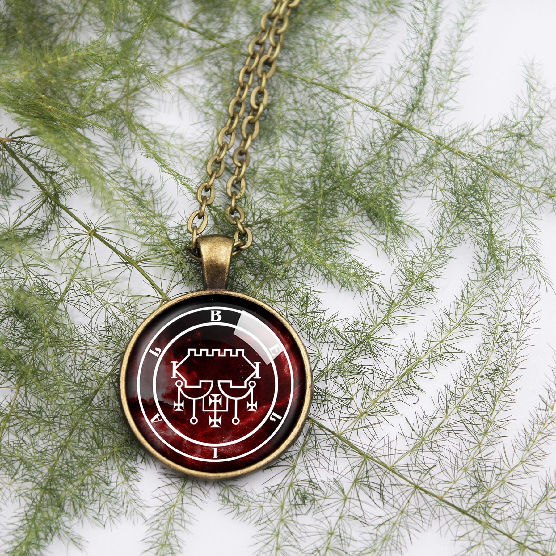 Belial Sigil Necklace, Sigil De Lucifer Pendant, Satan Belial Amulet ...