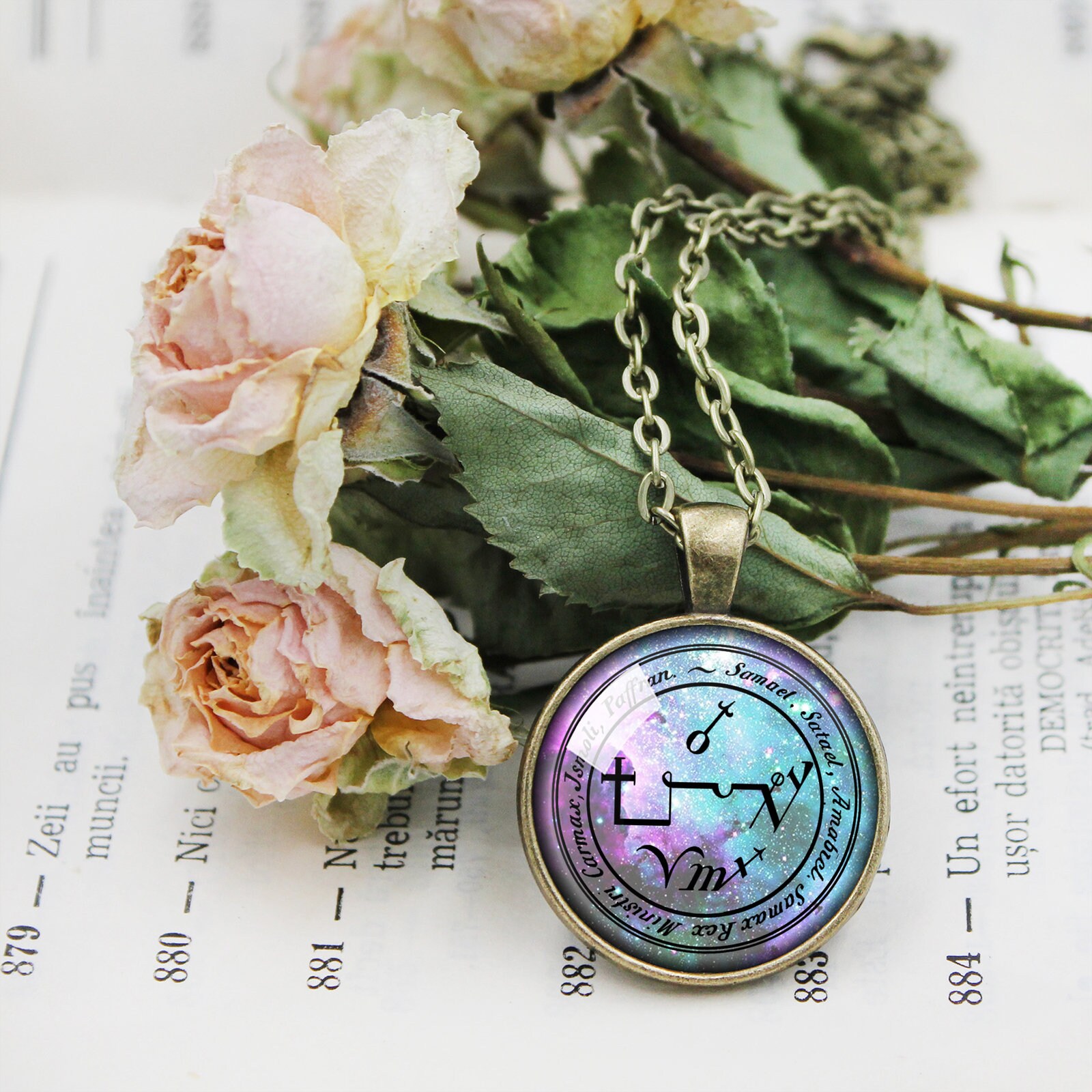 Sigil of Archangel Samael Pendant Necklace, Archangel Samael Keychain ...