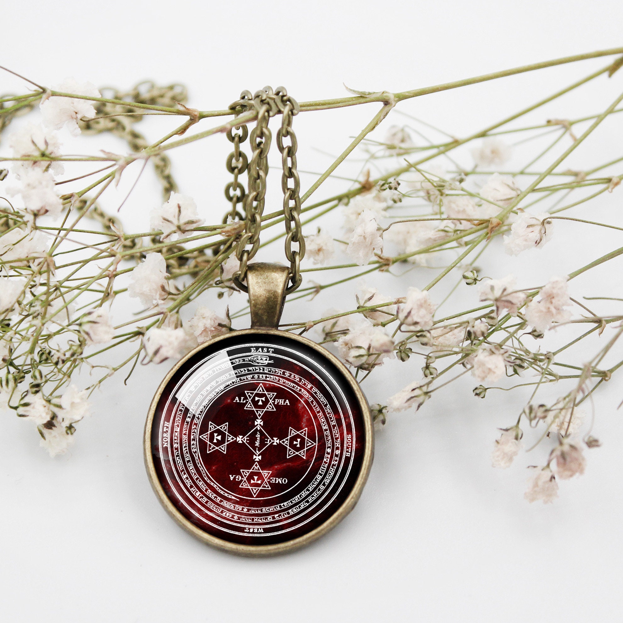 Magical Circle of King Solomon Necklace, King Solomon Amulet Talisman ...