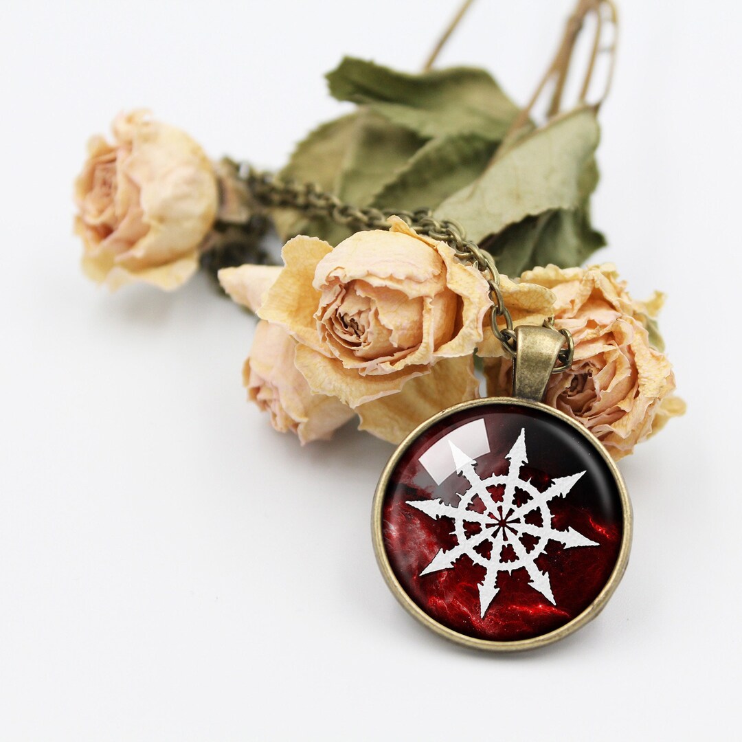 Eight Pointed Star Necklace Octagram Pendant, 8 Pointed Chaos Star ...