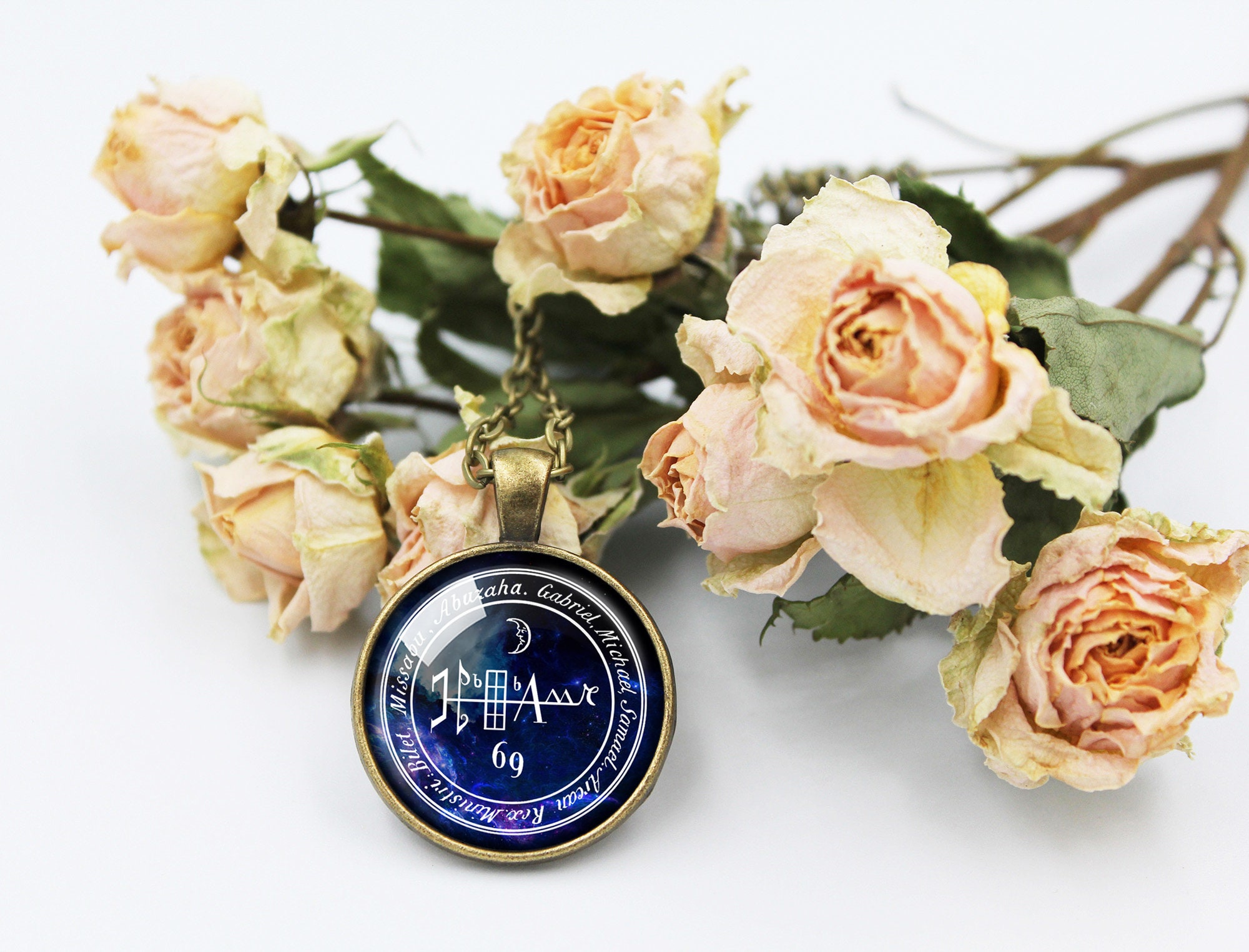 Sigil of Archangel Gabriel Pendant Necklace, Archangel Gabriel Keychain ...