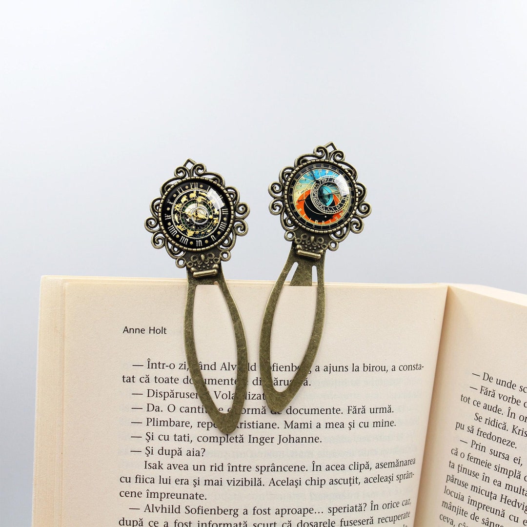 Astronomical Clock Bookmark, Prague and Ulm Clock Bookmark, Steampunk ...