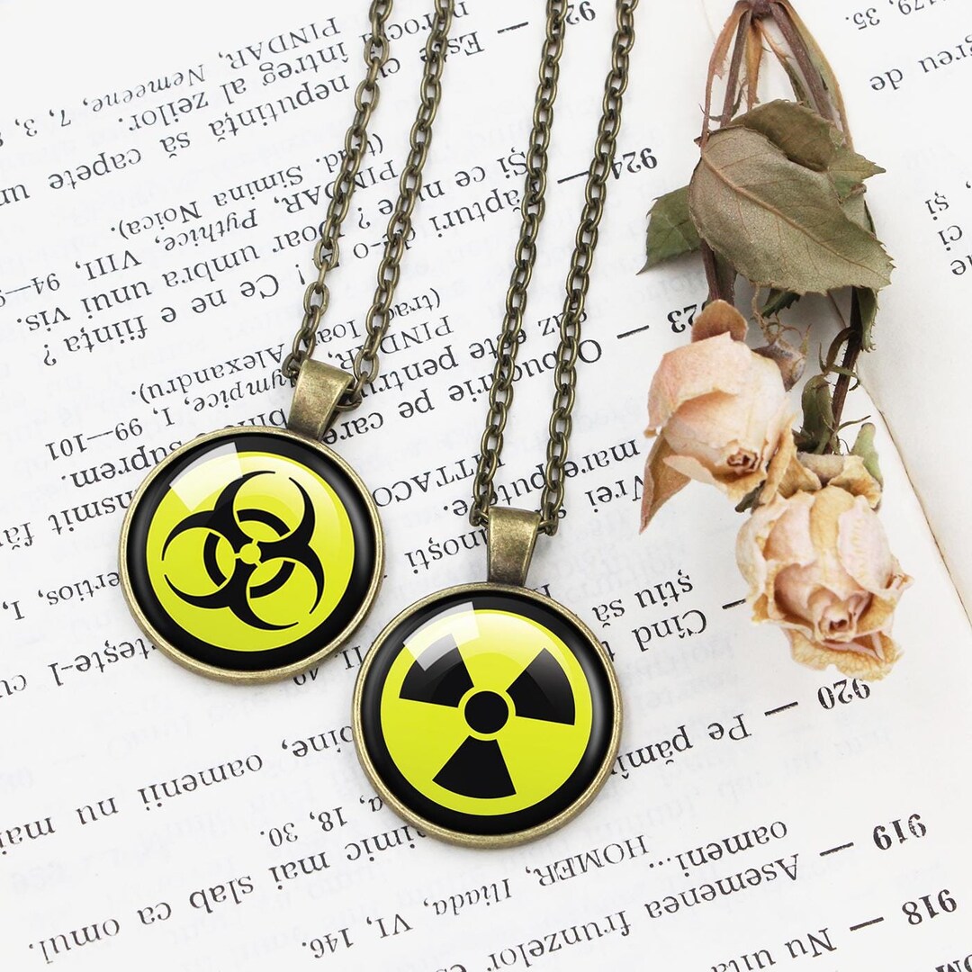 Biohazard and Radiation Pendant Necklace, Biohazard Keychain, Toxic ...
