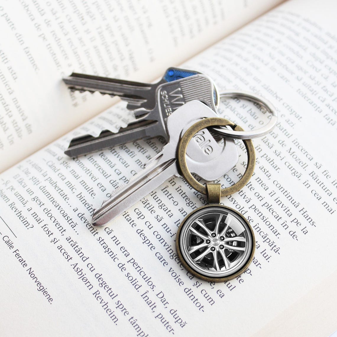 Car Wheel Tire Rims Photo Keychain, Chevy Gifts for Men, Driver Gifts ...