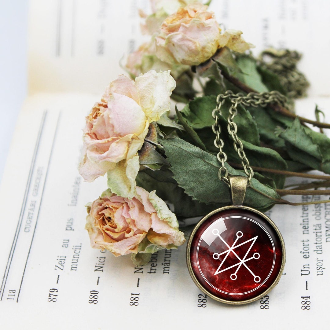 Azazel Sigil Pendant Necklace, Sigil Seal of Saturn Azazel, Lucifer ...