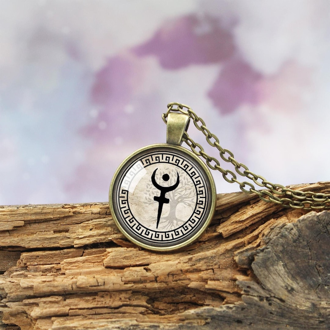 Hades Sigil Pendant Necklace, Hades Symbol Religious Amulet, God of the ...