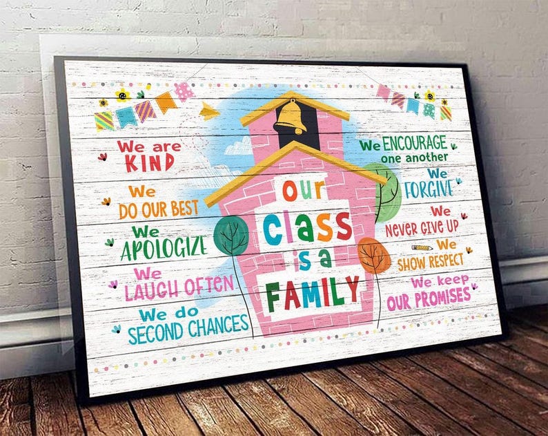 Our Class is A Family Printable, Teacher Bulletin Board, Classroom ...