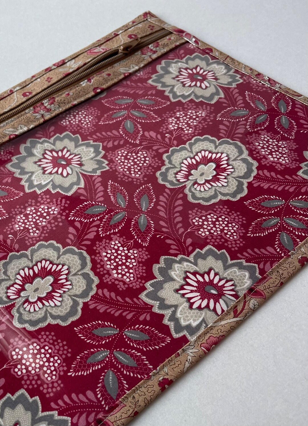 Project Bag With Clear Vinyl Front. Handmade With Moda French General ...