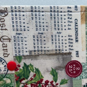Thread Bed Featuring Tim Holtz Xmas Fabric. Ideal for Cross Stitch ...
