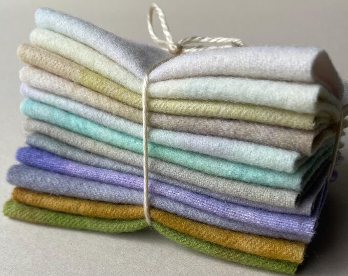 Felted Wool Fabric Charm Pack. Hand Dyed Dorr Wool. Ideal for Wool ...