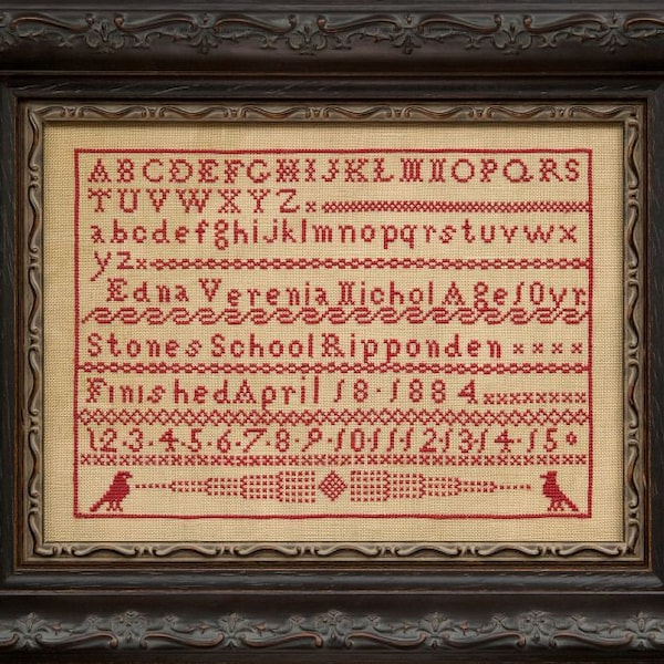 Edna Verenia Sampler Cross Stitch Pattern - Etsy