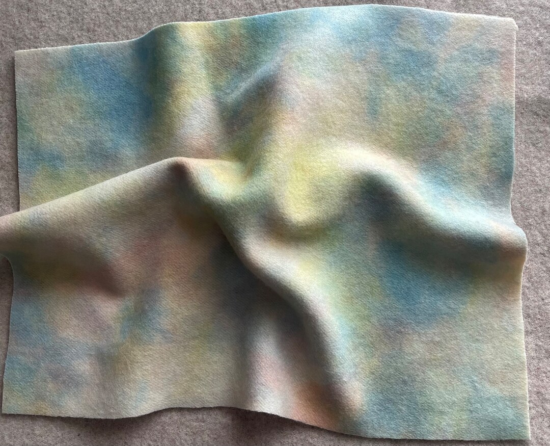 Hand Dyed Felted Wool Fabric, Spot Dyed, Ideal for Rug Hooking or Wool ...