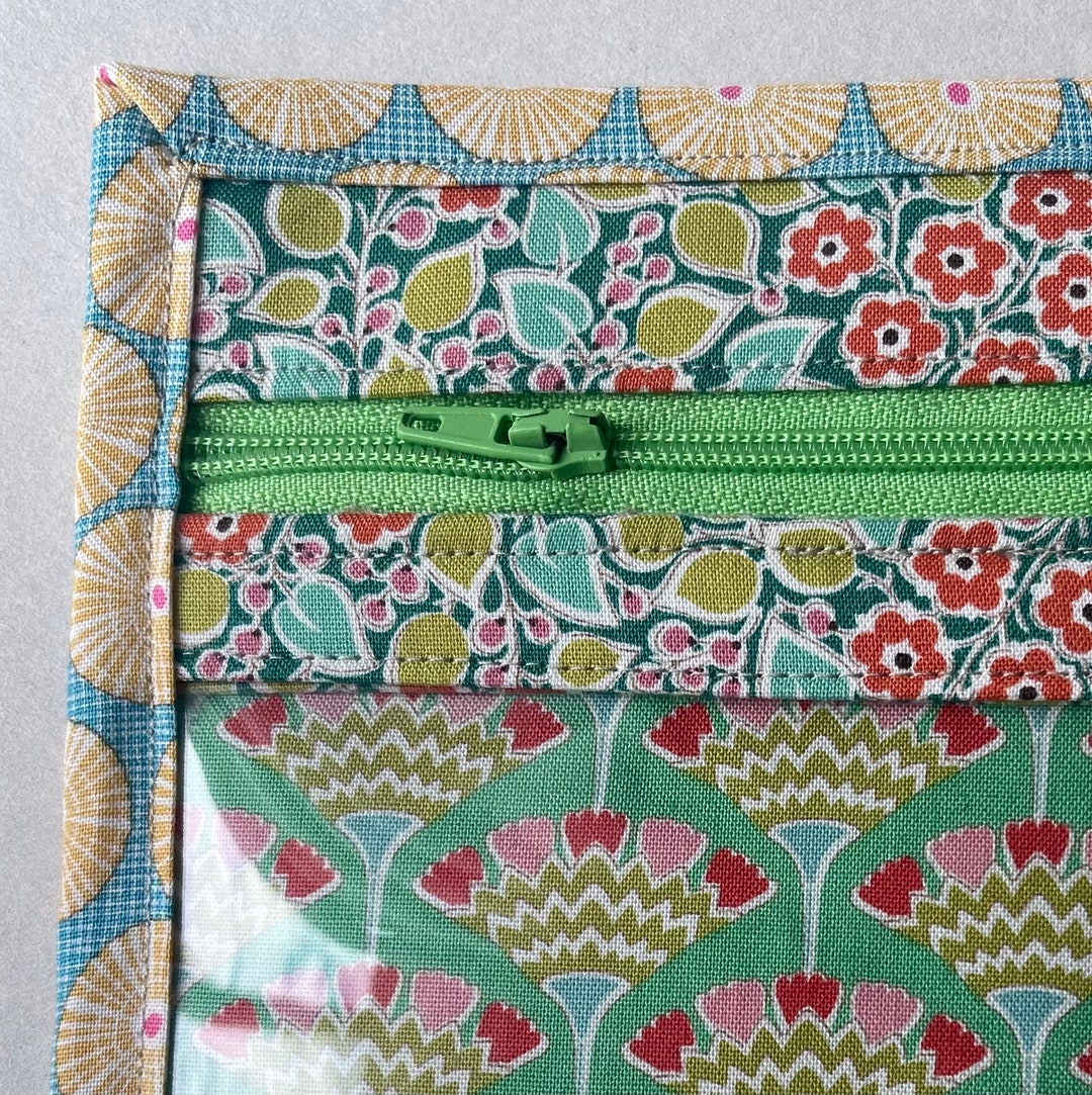 Cross Stitch Vinyl Front Project Bag Features Tilda Fabrics. Ideal for Wips and Needlework ...