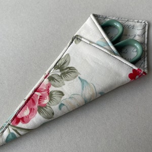 Scissor Holder Handmade With Moda Etchings Line by 3 Sisters. Scissor Protector, Keeper, Case ...