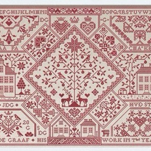 A Secret Sky Quaker Sampler by Modern Folk Embroidery Counted - Etsy