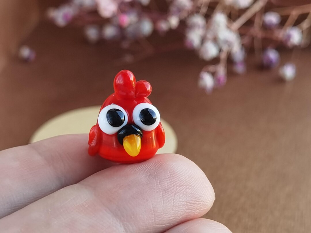 Mini Glass Figurine Cardinal Figurine Glass Cardinal Miniature Cardinal ...