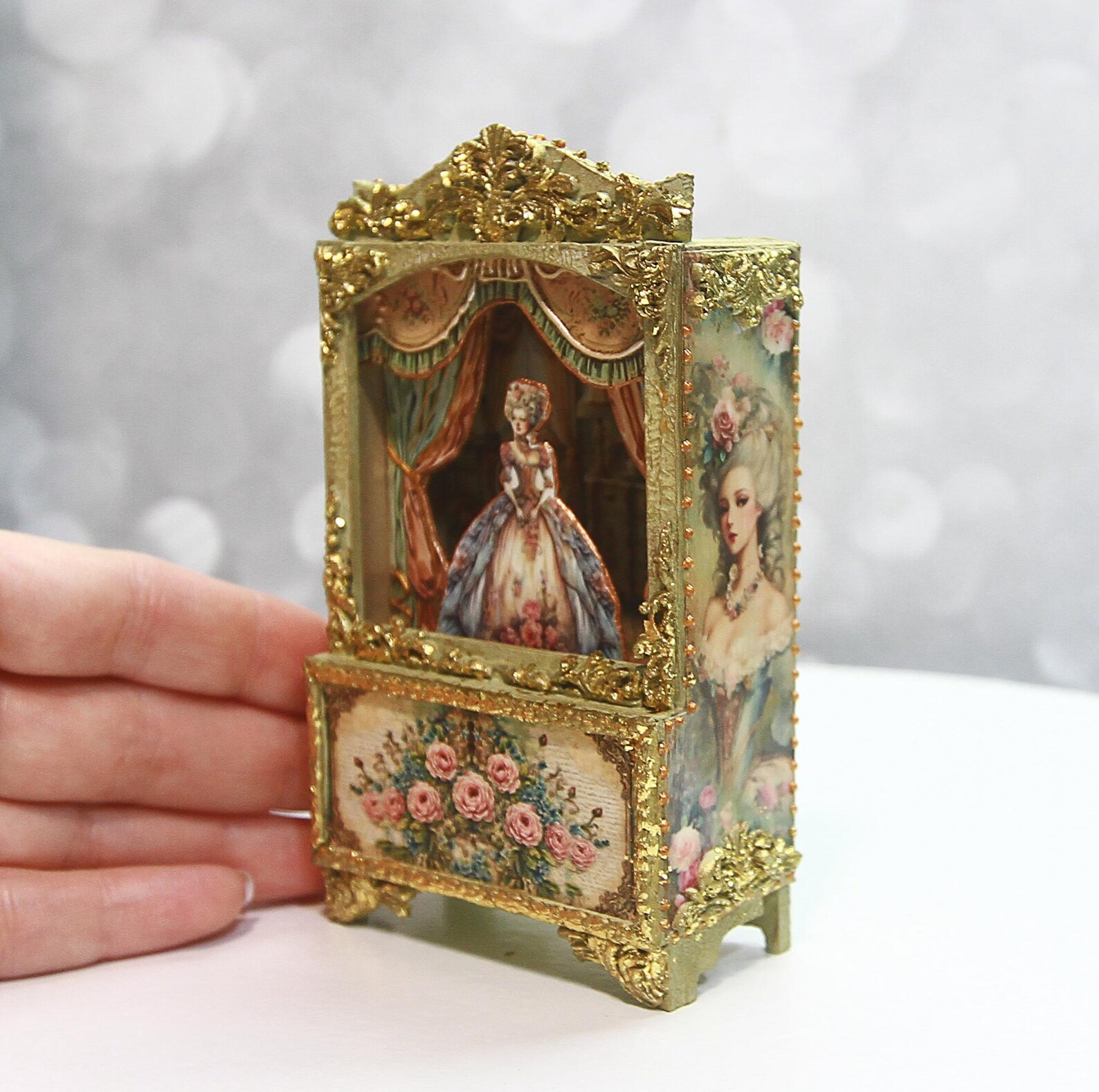 Puppet Theater marie Antoinette. ancient Puppet Theatre. dollhouse ...