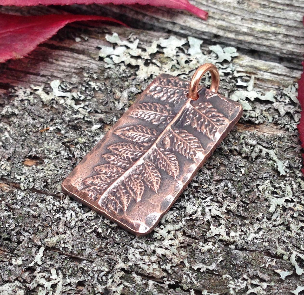 Copper Fern Pendant, Botanical Focal Pendant, Gardener Gift, Summer ...