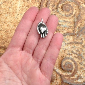 Hand Holding Heart Pendant, Share Kindness Charm, Hand Cast Pewter ...