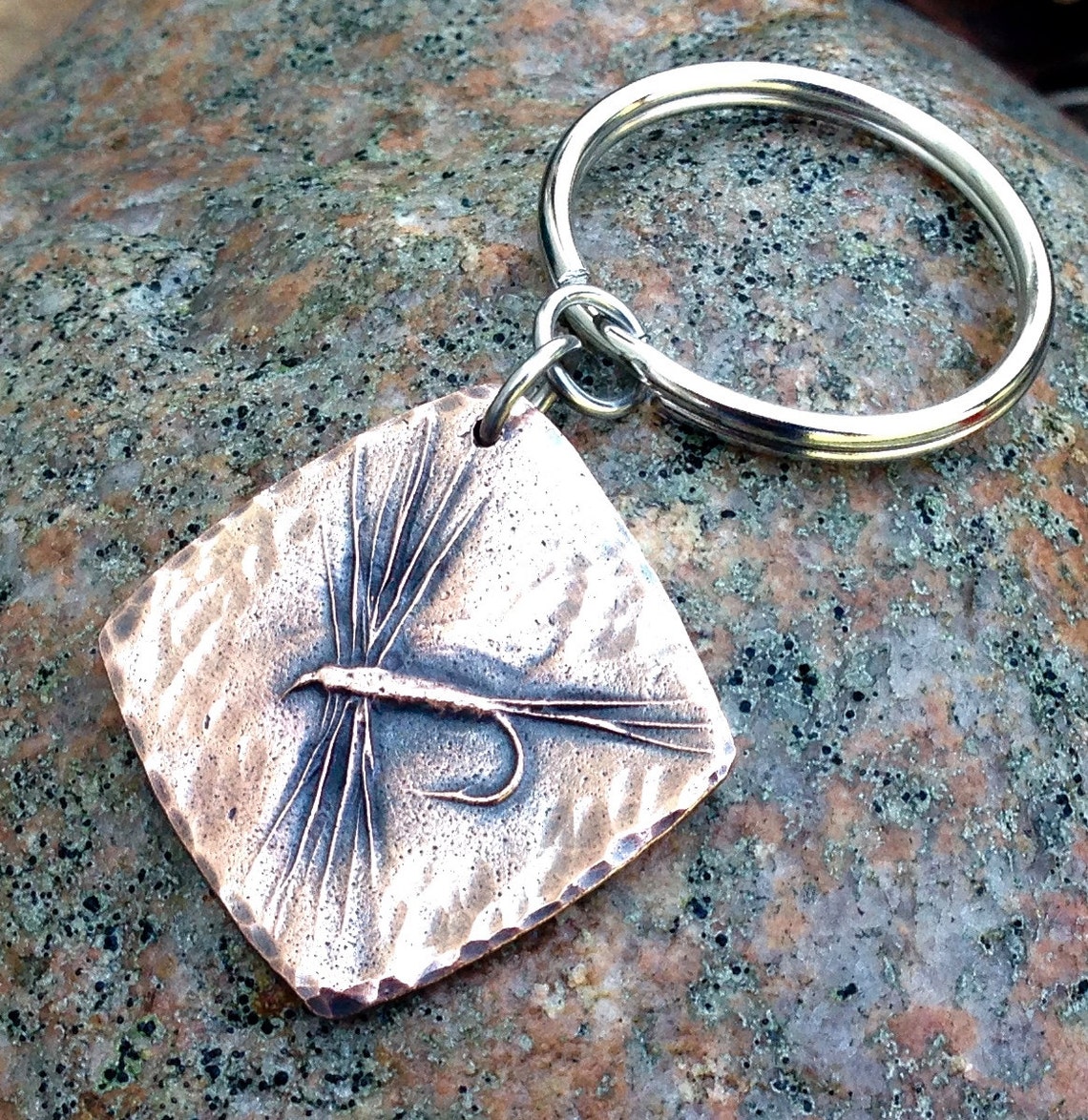 Copper Dry Fly Key Chain Fly Fishing Gift Fly Fishing Key - Etsy
