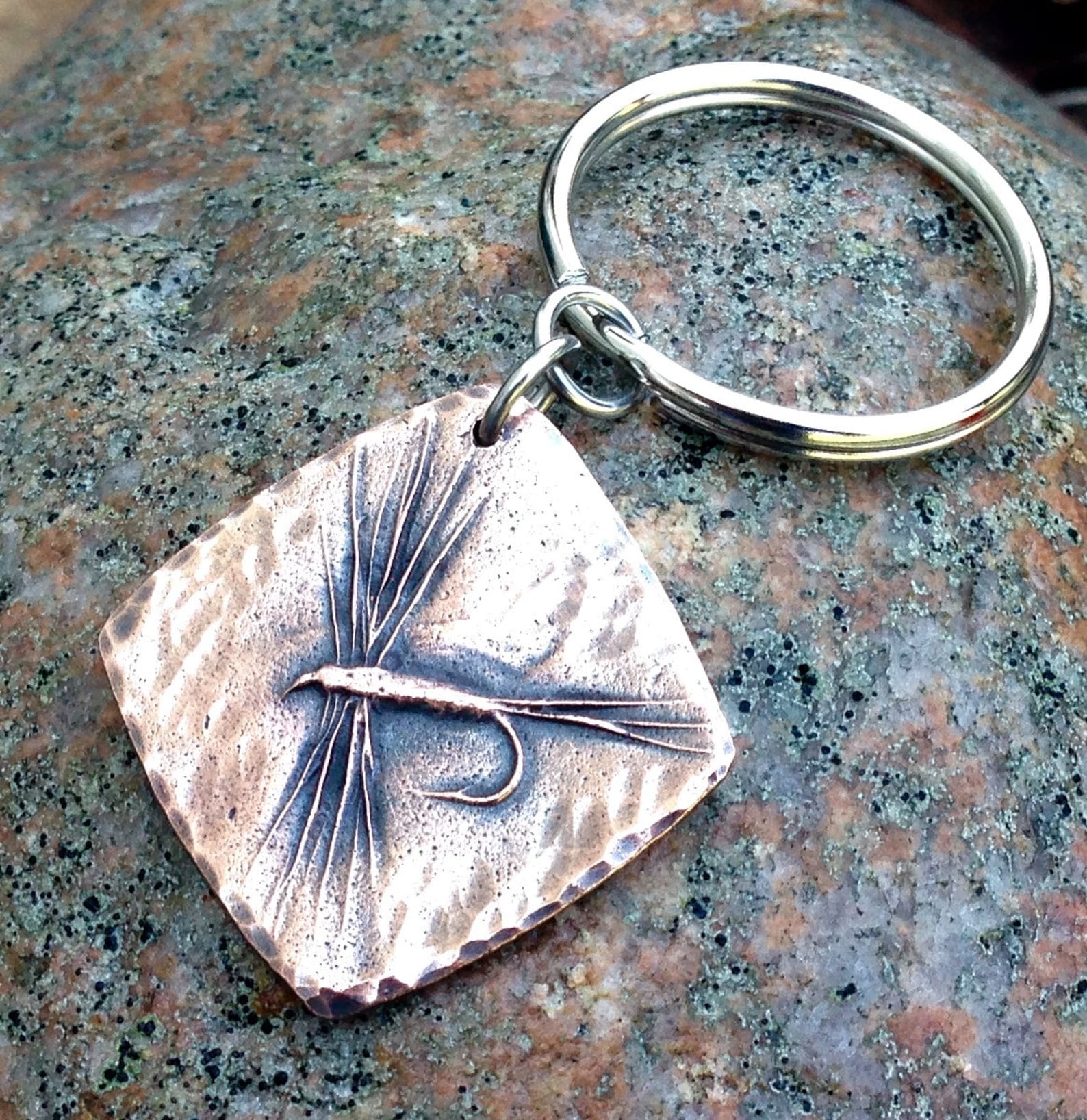 Copper Dry Fly Key Chain Fly Fishing Gift Fly Fishing Key - Etsy