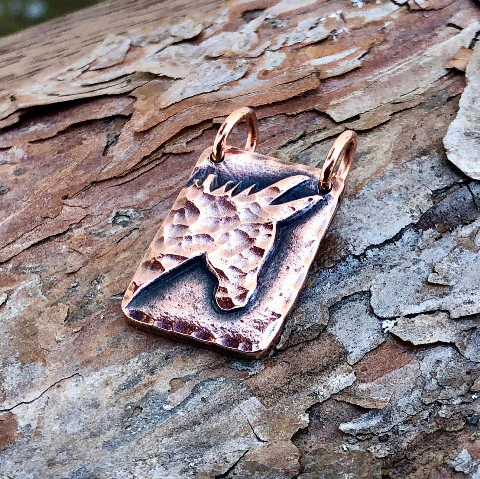 Copper Donkey Pendant Mini Donkey Jewelry Mule Silhouette | Etsy