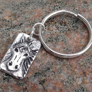 Horse Keychain Rustic Horse Head Key Ring Naughty Pony Key - Etsy