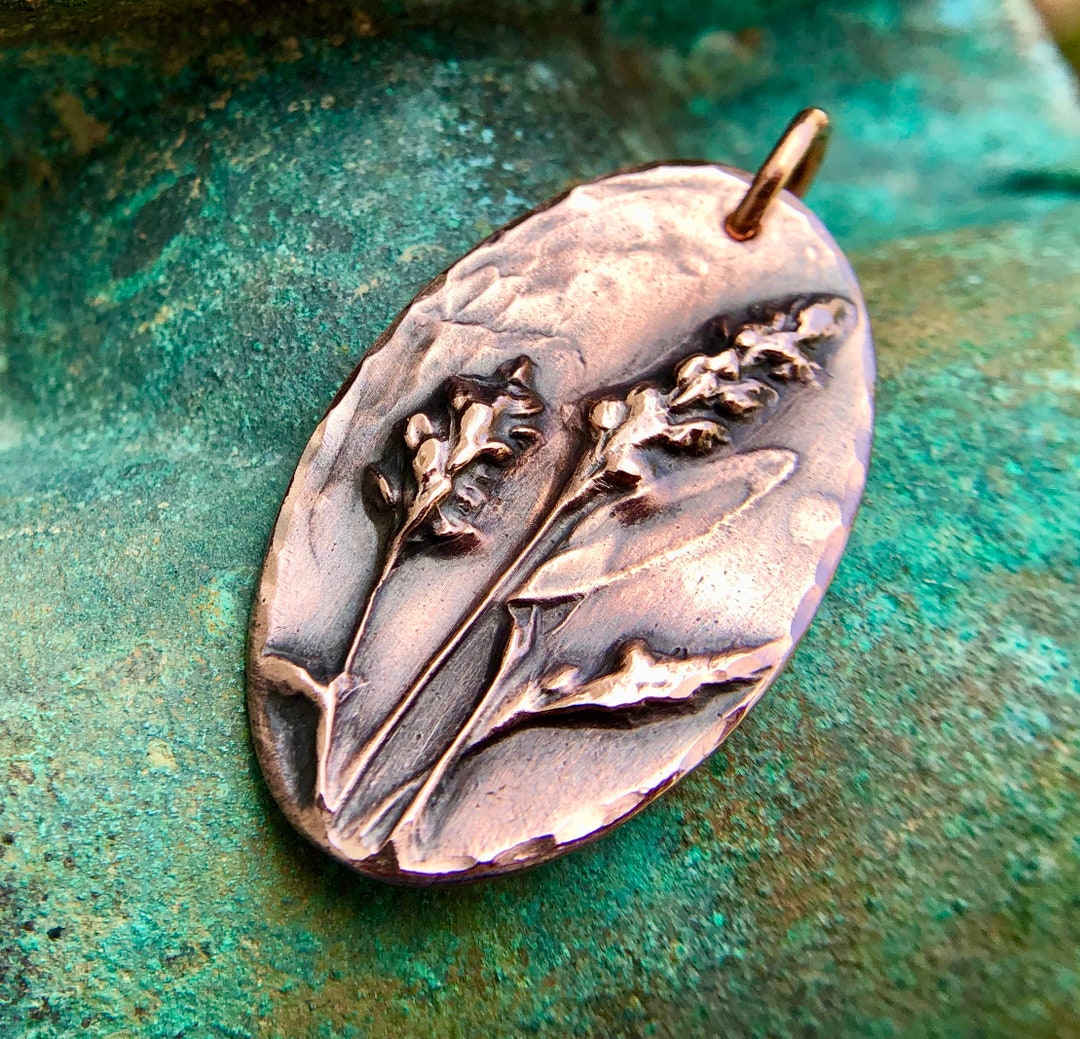 Copper Flower Pendant, Rustic Botanical Jewelry, Gardener Gift, Summer ...