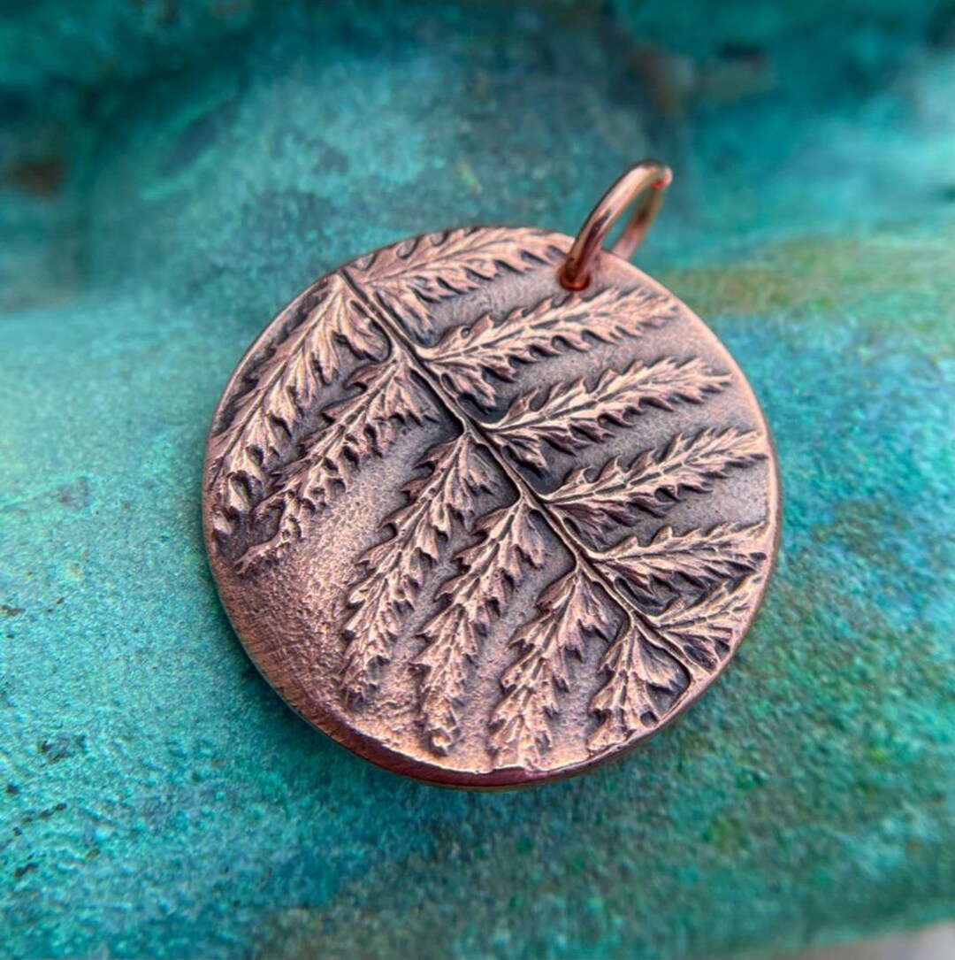 Copper Fern Pendant, Botanical Focal, Gardener Gift, Summer Jewelry ...