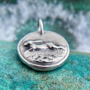 Running Rabbit Pendant, Bunny Charm, Rustic Handmade Pewter Jewelry ...