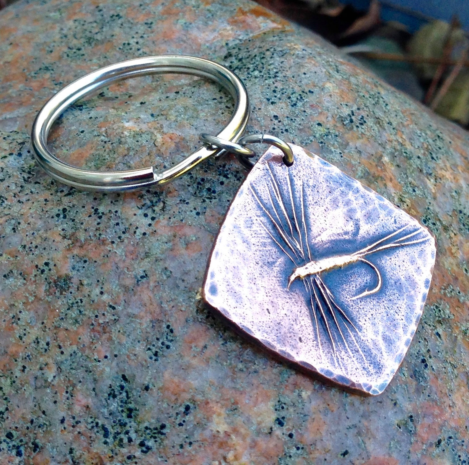Copper Dry Fly Key Chain Fly Fishing Gift Fly Fishing Key - Etsy