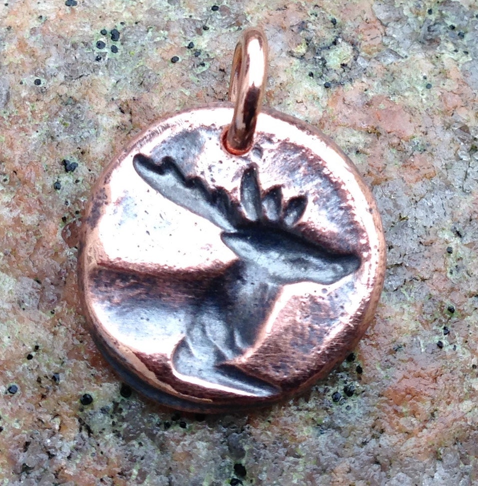 Copper Deer Pendant or Charm