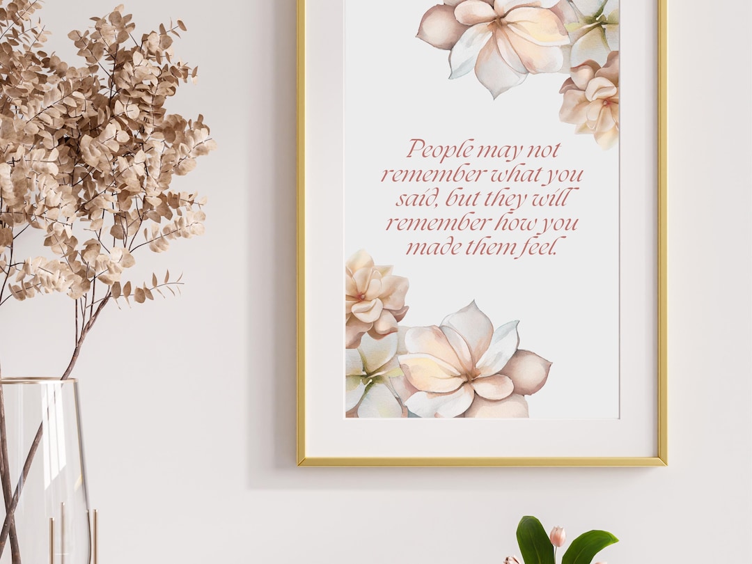 Motivational Quote Poster - Floral in Mauve - Etsy Australia
