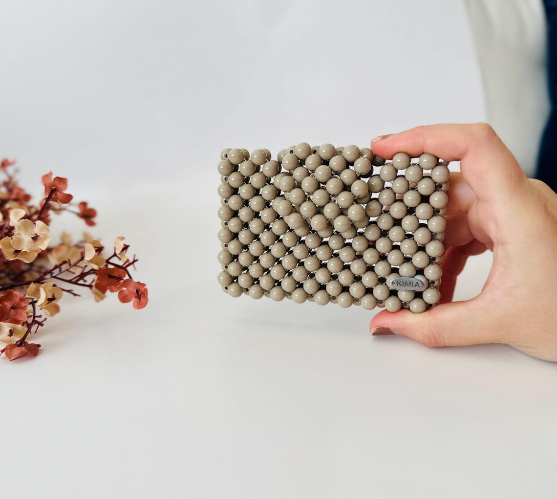 Handmade Beaded Wallet | Pearl Card Holder | Unique Bag | Pearl Wallet ...