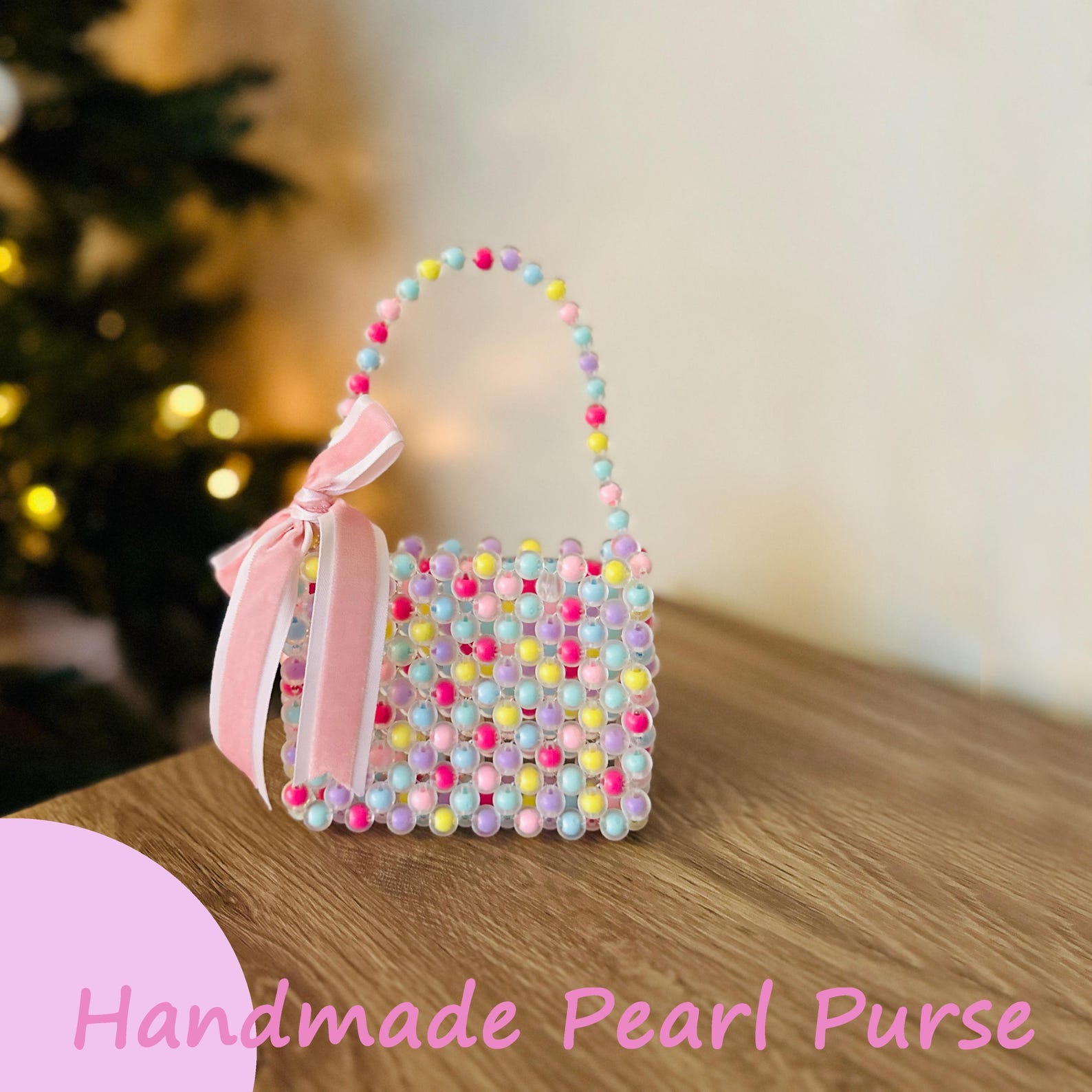 Little Girl Pearl Bag | Handmade Beaded Bag | Mini Beaded Purse ...